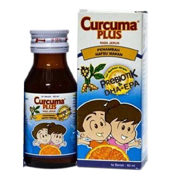 Jual Curcuma Plus Prebiotik & DHA + EPA Rasa Jeruk 60 ml / Temulawak ...