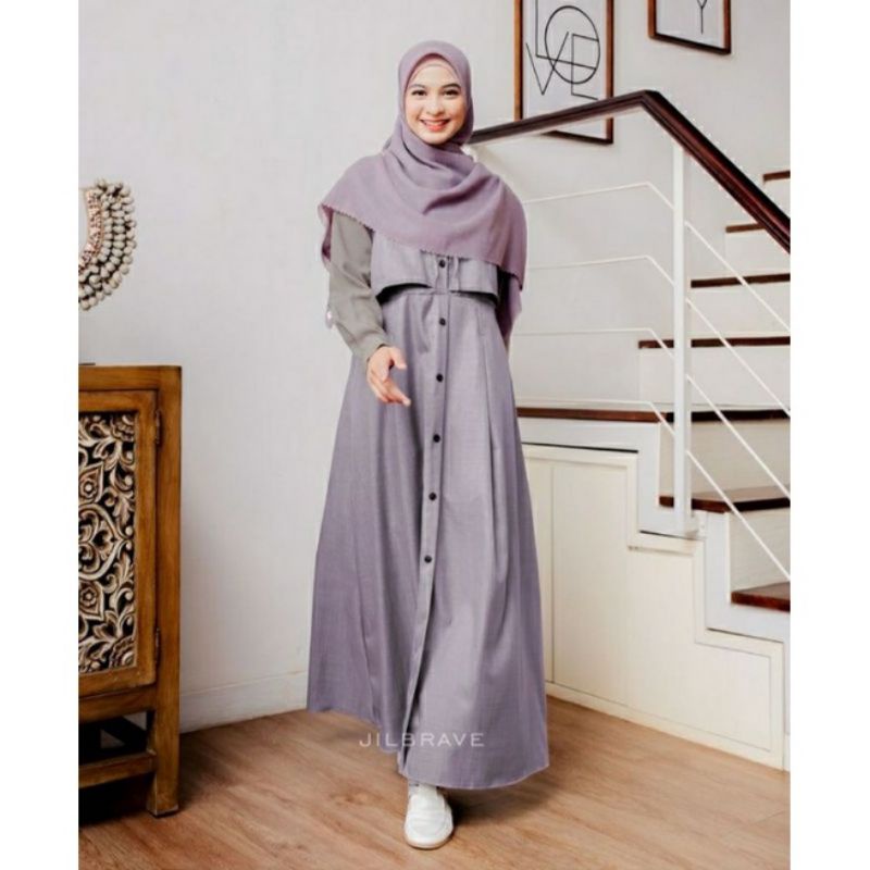Jual Felisha dress jilbrave official shop dress remaja lucu aksen rampel original jilbrave ...