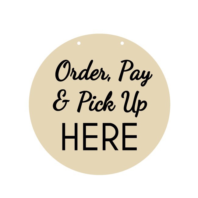 Jual Order- Pay & Pick Up Here Signage / Sign Board / Sign Kayu ...