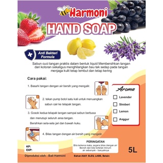 Jual Sabun Cuci Tangan / Handsoap / Handwash / Harmoni / Izin Edar / 5 ...