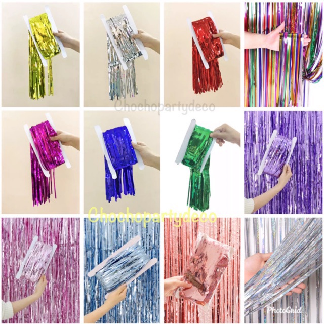 [2x1mtr] Curtain foil / tirai foil / rumbai tirai emas / rumbai emas ...