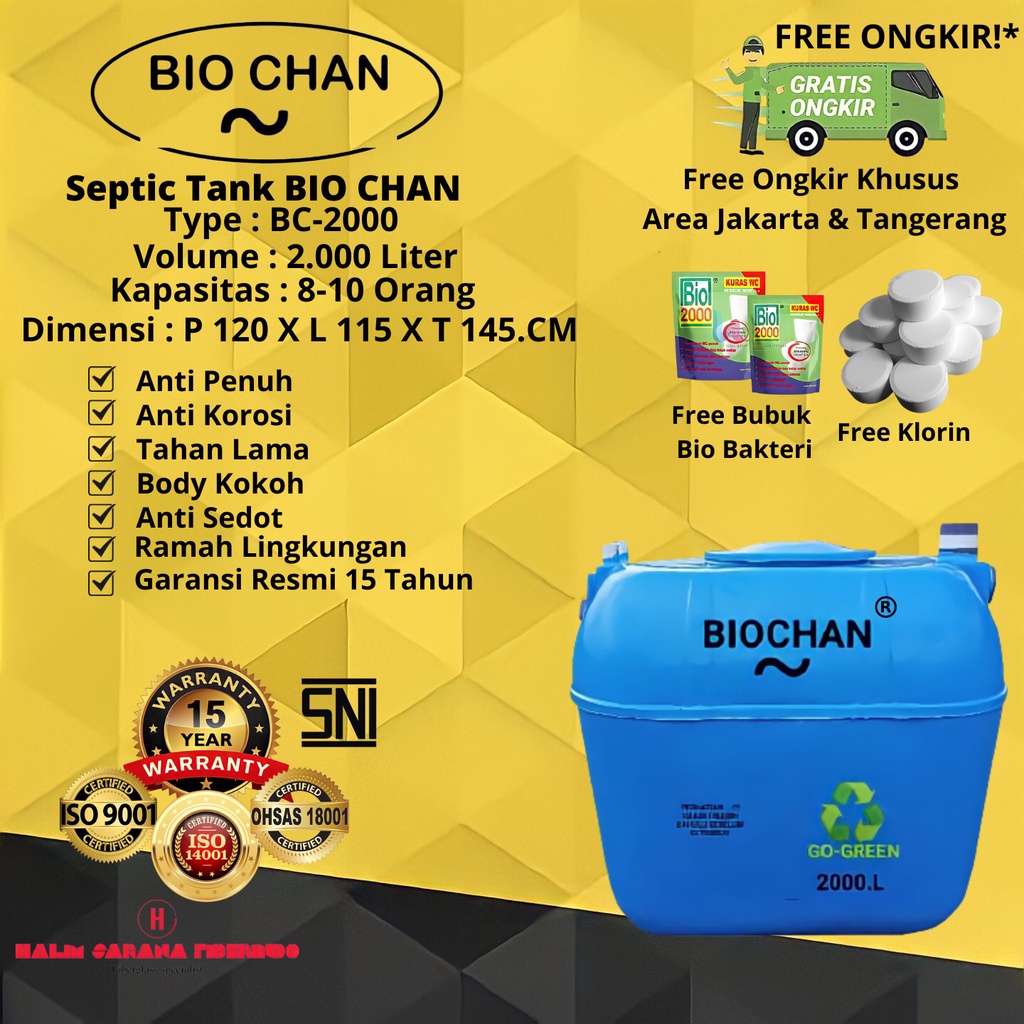 Jual SepticTank Bio Biotech Biotank Biofil Biotaff 2000 liter | Shopee ...