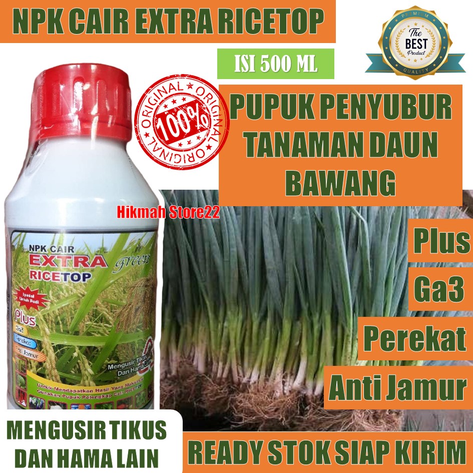 Jual PROMO RICETOP Pupuk Npk Cair Extra Green Pupuk Pelebat Daun Bawang - Pupuk Penyubur Tanaman ...