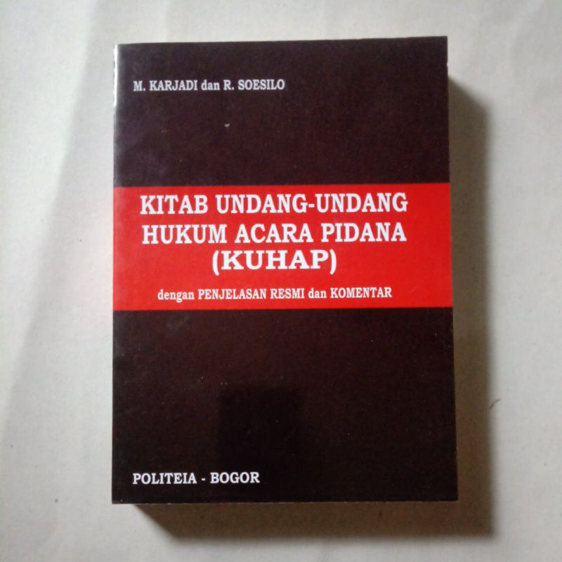 Jual Kitab Undang-undang Hukum Acara Pidana ( KUHAP ) | Shopee Indonesia