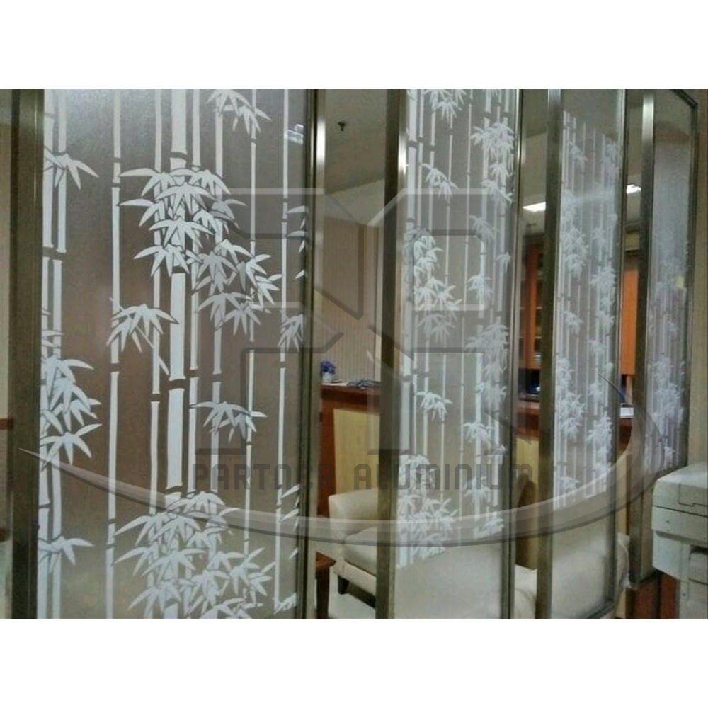 Jual Sticker Kaca/Stiker Kaca Sandblast Sanblast Sunblast Motif Bambu ...