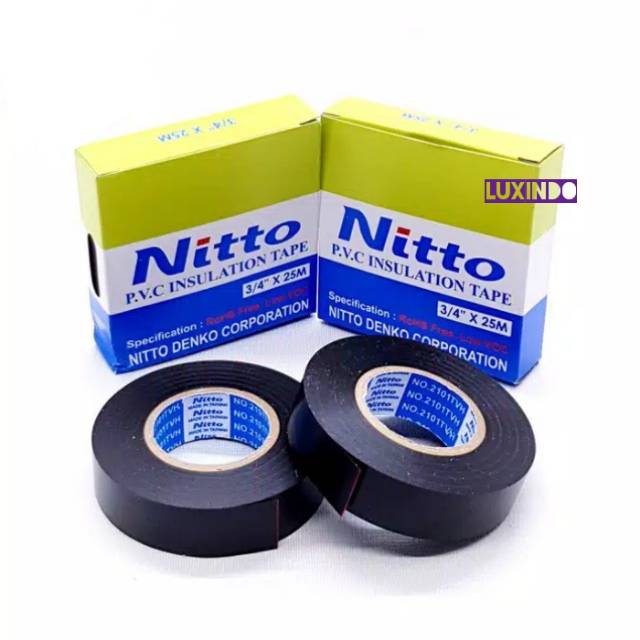 Isolasi/Lakban/Solatip Listrik Nitto 3/4 inch x 25 m | Shopee Indonesia