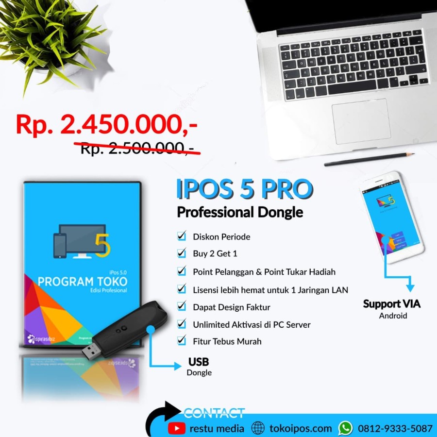 Jual Program toko ipos 5 profesional dongle | Shopee Indonesia