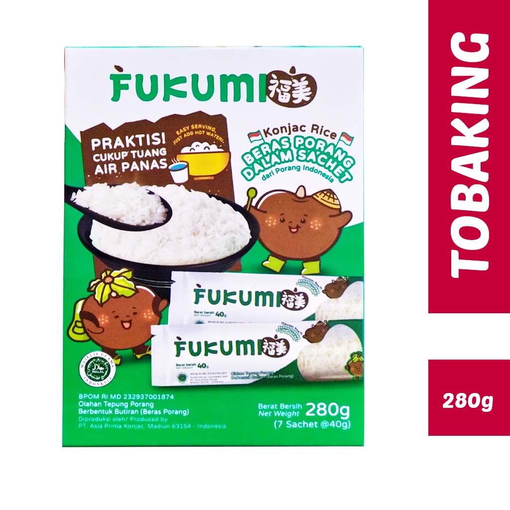Jual FUKUMI Beras Porang Box Sachet 280 gr - Shirataki / Konjac Rice ...