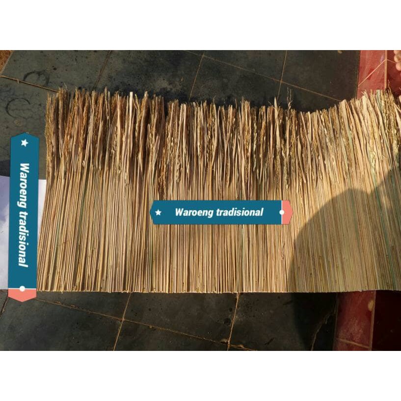 Jual DEKORASI JERAMI/ATAP JERAMI/ANYAMAN JERAMI/JERAMI PADI ASLI SIAP ...