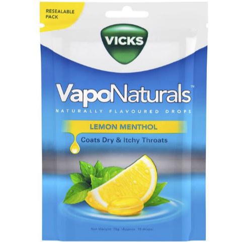 Jual Vicks VapoNaturals Cough Lozenges 70g Permen Tenggorokan Honey ...