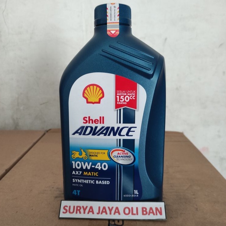 Jual Oli Motor Matic Shell Advance AX7 Matic Scooter 10W-40 1 Liter ...