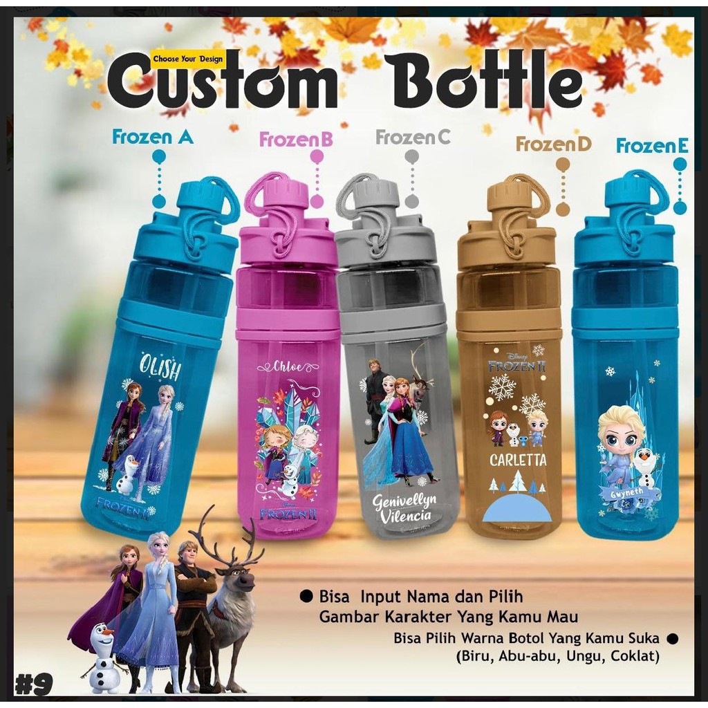 Jual Souvenir Ulang Tahun/Botol minum custom nama/print nama-satuan | Shopee Indonesia