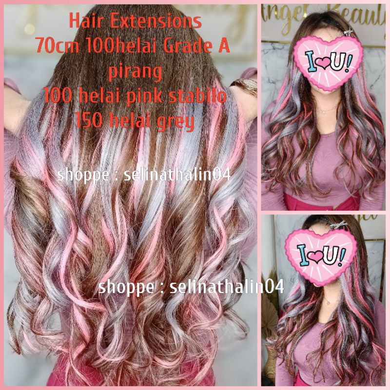 Jual Rambut Sambung/Hair Extension Harga Perhelai MINIMAL 20Helai ...