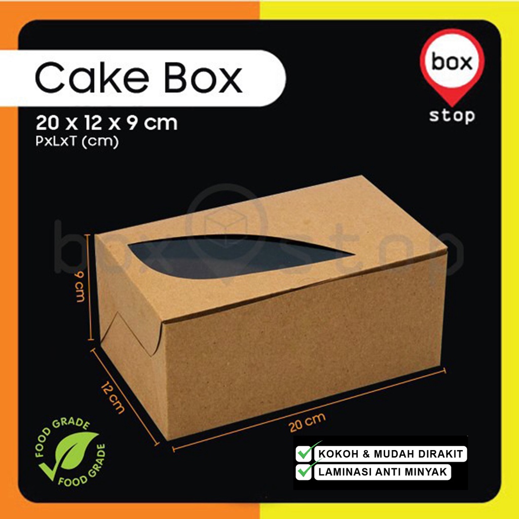Jual Box Kue - Cake Box - Dus Kue - Kotak Kue - 20x12x9 cm - MIKA TYPE ...