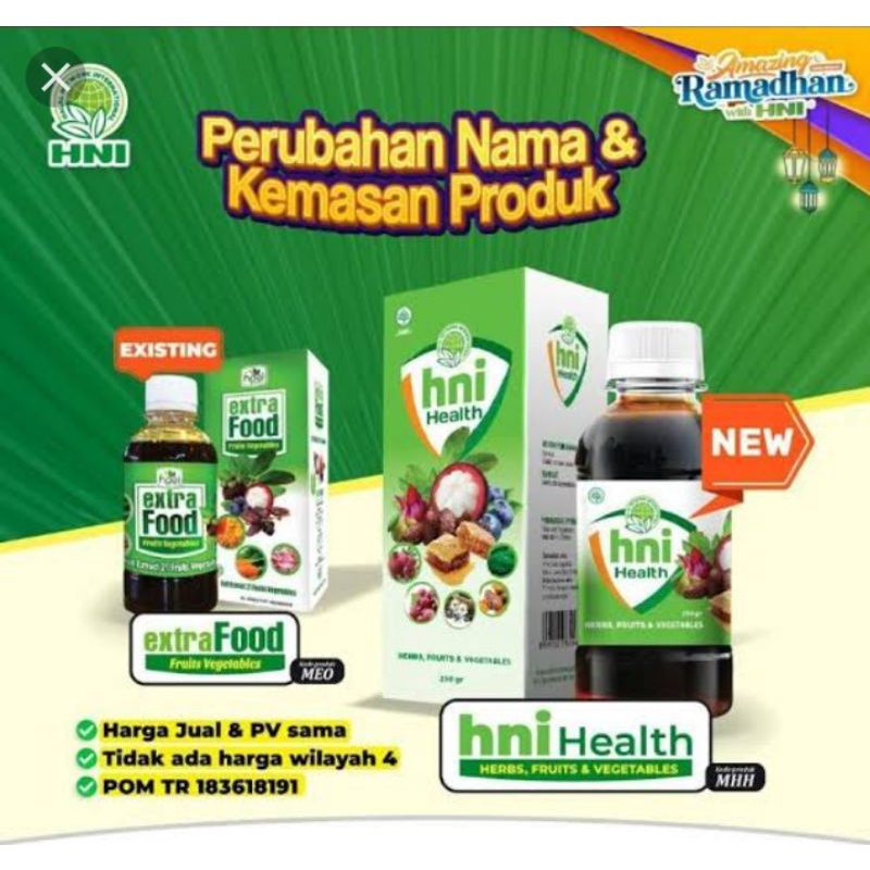 Jual HNI health (EXTRAFOOD) | Shopee Indonesia