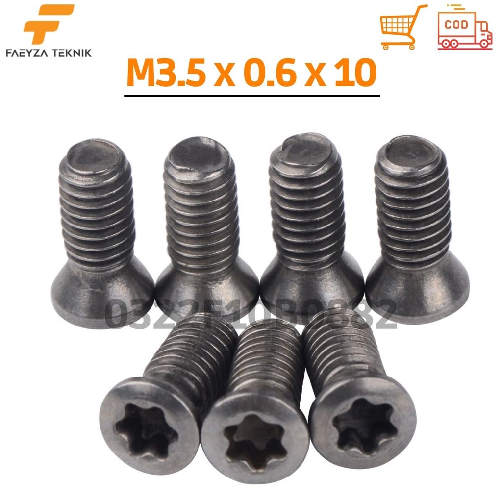 Jual baut insert m3.5x0.6 panjang 10mm baut holder baut insert baut ...