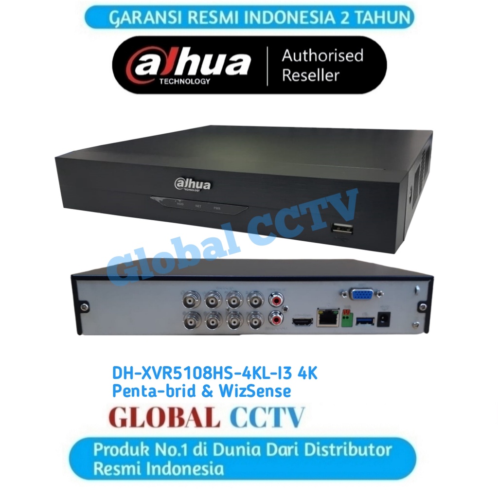 Jual DVR 8 CHANNEL XVR5108HS-4KL-I3 DVR 4K WIZSENSE FACE RECOGNITION | Shopee Indonesia