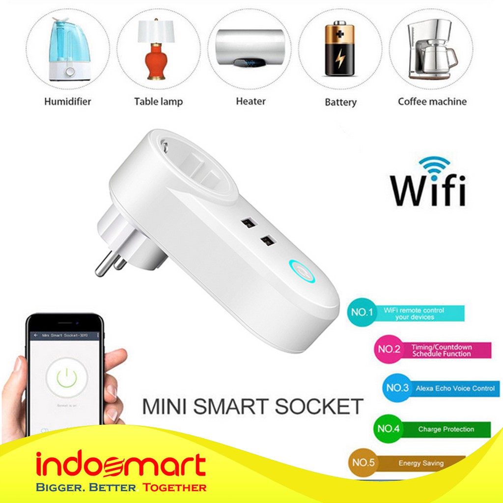 Jual SmartPlug UE Wifi Wireless With Dual USB Port (Colokan Listrik ...