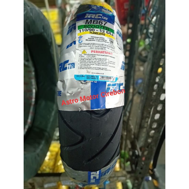 Jual Ban Motor Scoopy FI Belakang IRC 110/90-12 MB 67 Tubeless | Shopee Indonesia