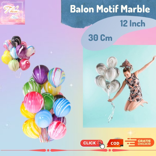 Jual Balon Latex marble Hiasan dekorasi Ulang Tahun perlengkapan ...