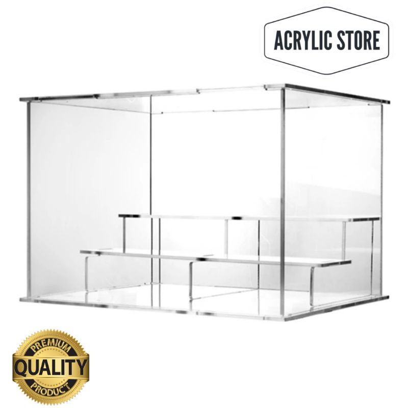 Jual Acrylic Display Case Meja Kotak Berdiri, Showcase ActionFigur ...