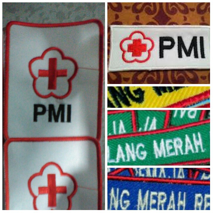 1 set Atribut bet badge seragam PMR isi 3 macam (PMI besar,kecil,PMR ...