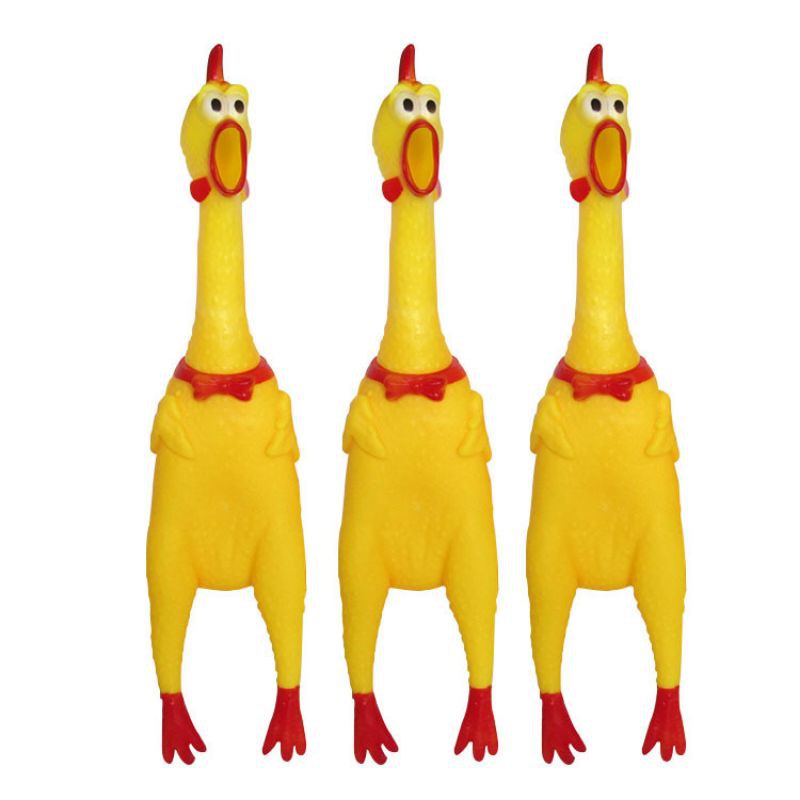 Jual mainan ayam bunyi teriak ukuran sedang 31 cm | Shopee Indonesia