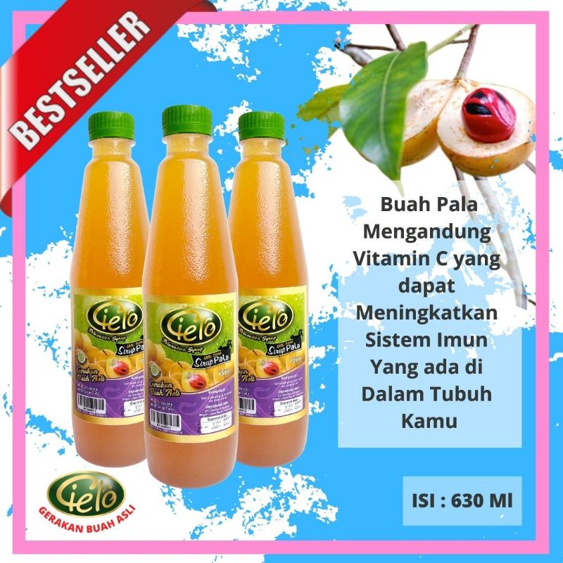 Jual Sirup Pala Cielo Kemasan Plastik Isi 630ml - Minuman Sehat dan ...