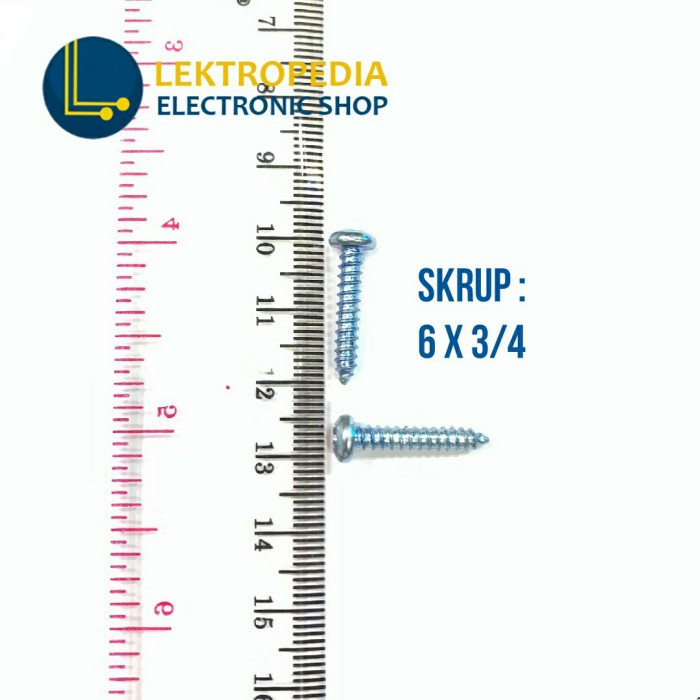 Jual Skrup kepala 6 panjang 2cm 2 cm Sekrup x 3/4 Screw obeng plus ...