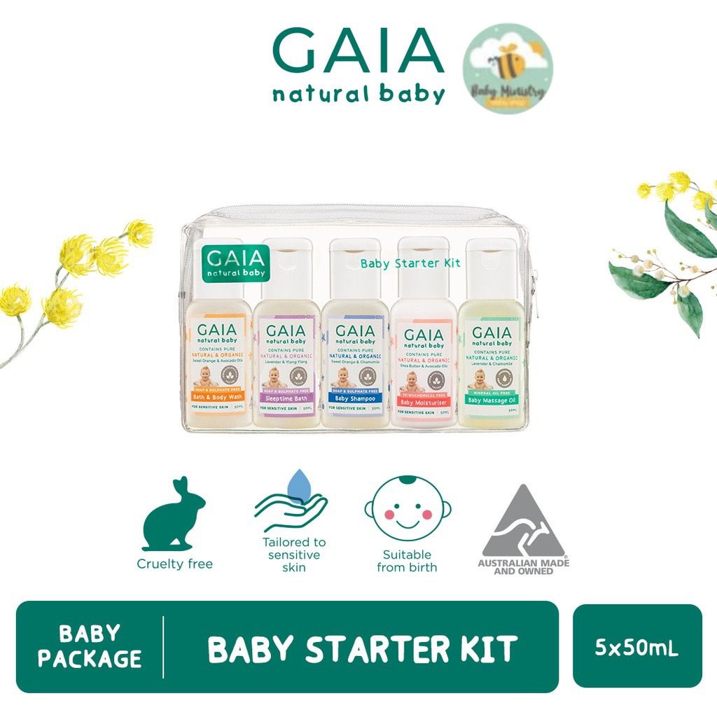 Jual GAIA Natural Baby Starter Kit 50 ML - Set Mandi Bayi ...