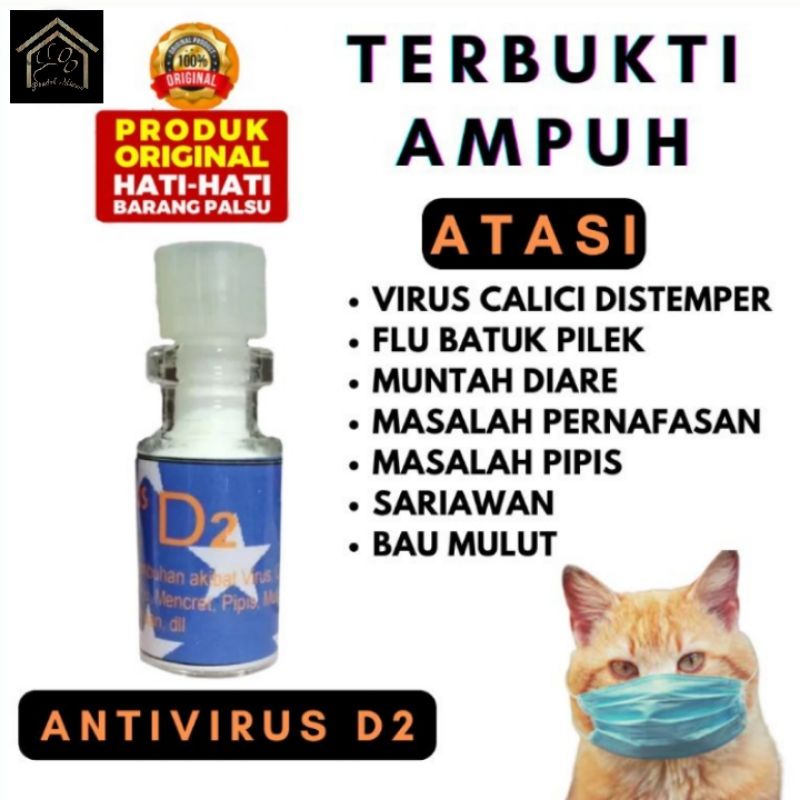 Jual D2 obat virus calici distemper flu batuk pilek bersin mencret ...