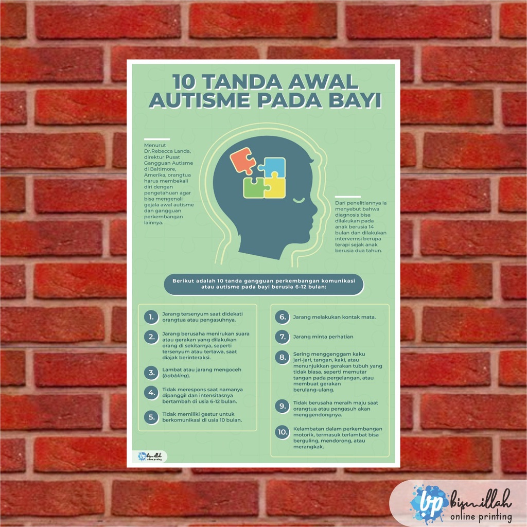 Jual Poster Kebidanan 10 Tanda Awal Autisme Pada Bayi | Shopee Indonesia Jual Poster Kebidanan 10 Tanda Awal Autisme Pada Bayi | Shopee Indonesia