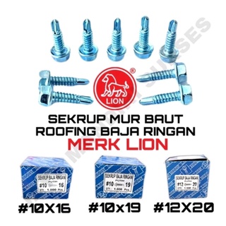 Jual SATUAN SEKRUP MUR BAUT BAJA RINGAN ROOFING SKRUP ROOFING #10X16 ...
