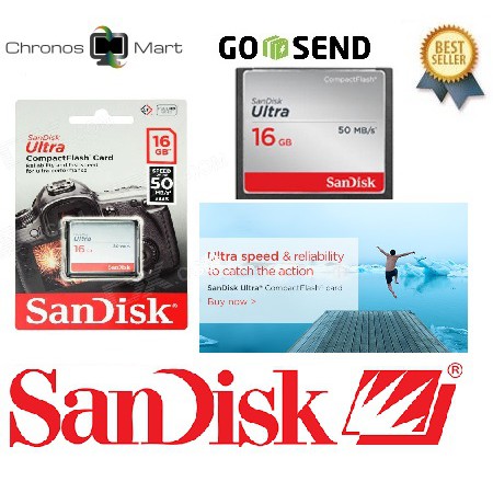 Jual Sandisk Compact Flash (CF) Ultra 16GB 50 Mbs 333x Indonesia|Shopee Indonesia