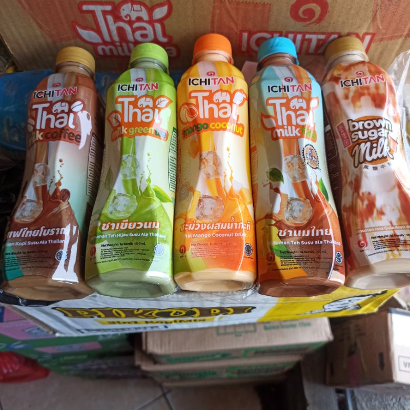 Jual Minuman Botol Ichitan Thai Tea Greentea Mango Coffe Milk Tea 310 ...