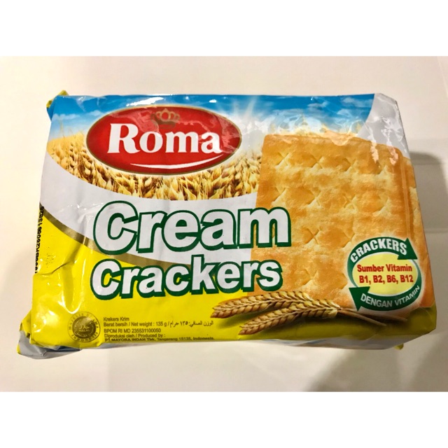 ROMA CREAM CRACKERS 135 gr - Kotak Pak Dus Bungkus Kuning Krim Biskuit ...