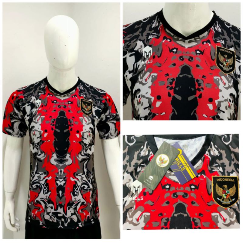 Jual MILLS Jersey timnas Indonesia prematch 2022 | Shopee Indonesia