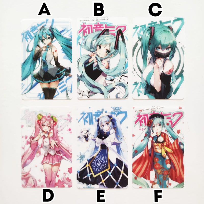 Jual Hatsune Miku 3 Transparent Photo Vocaloid Card Snow Miku Sakura ...