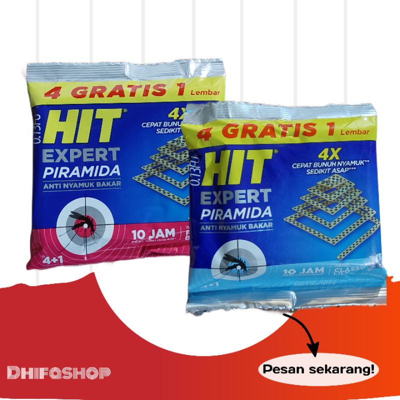 Jual Hit expert piramida besar isi 4 / Anti nyamuk bakar Isi 4 lembar ...