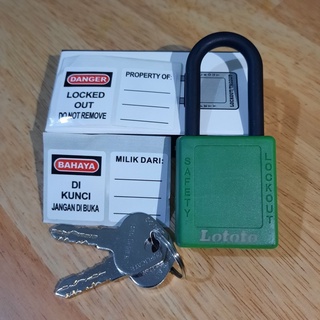 Jual LOTOTO L406 Green Gembok Safety Loto Padlock Safety Lockout Tagout ...