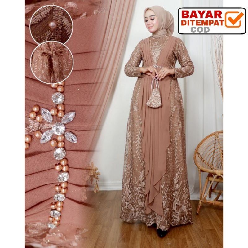 Jual Gamis Brukat Terbaru Baju Wanita Jumbo Abaya Kebaya Dress Muslim ...