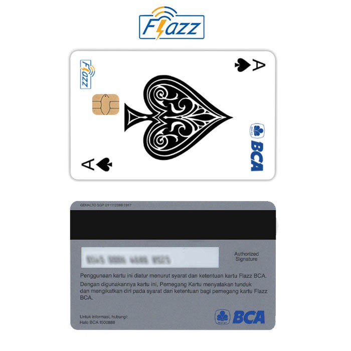Jual Kartu Remi AS Kartu E-Money Flazz BCA Gen 2 NFC Custom Card | Shopee Indonesia