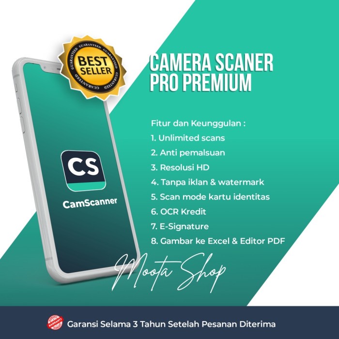 Jual Aplikasi CamScanner Pro Premium Tanpa Iklan Mobile Lifetime ...