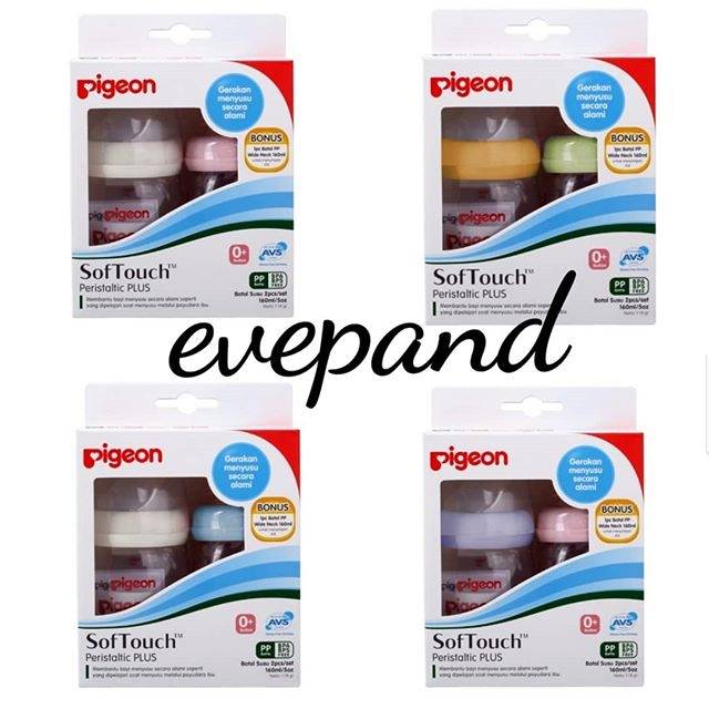 Jual PIGEON Botol PP Wide Neck 160ml Free Botol ASI PP Wide Neck 160ml ...