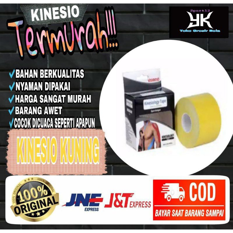 Jual KINESIO TAPE + BOX/TAPPING KINESIOLOGY TAPING FUTSAL BOLA 5cm x 5m MURAH, TAPING OLAHRAGA ...