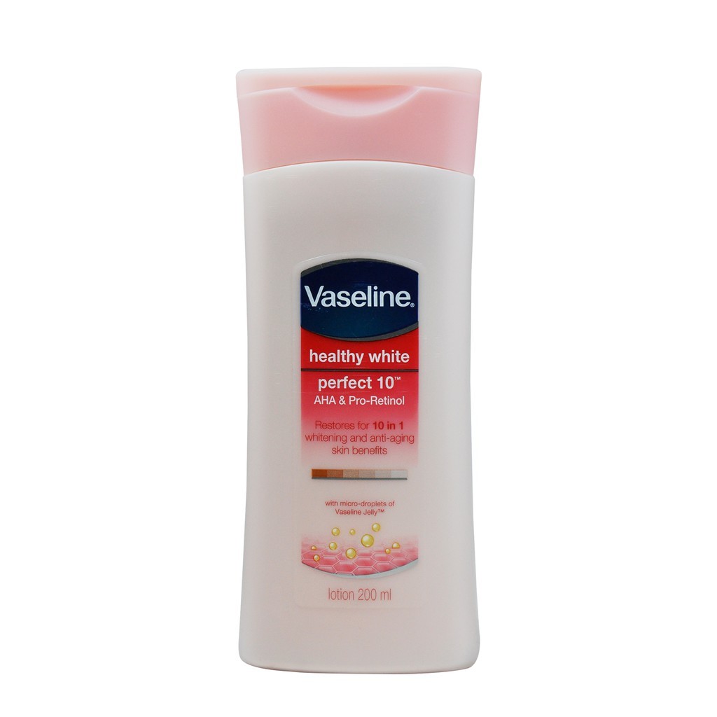 Jual VASELINE BODY LOTION HEALTHY WHITE PERFECT 10 200ML | Shopee Indonesia