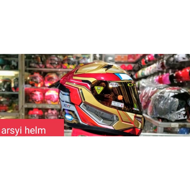 Jual HELM KYT K2 RIDER IRON MAN PAKET GANTENG_DOUBLE VISOR | Shopee ...
