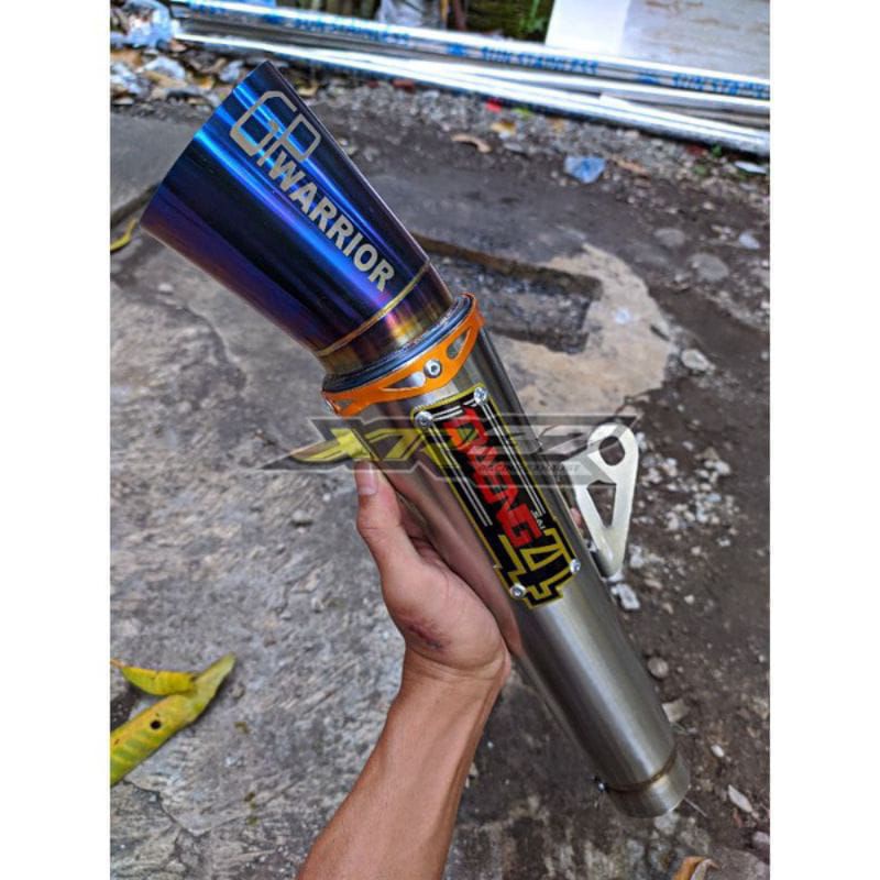 Jual canister conical daeng sai4 GP warrior big tip exhaust Stainless ...
