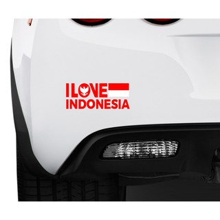 Jual Stiker Mobil Aku Cinta Indonesia - I Love Indonesia - Car Decal ...