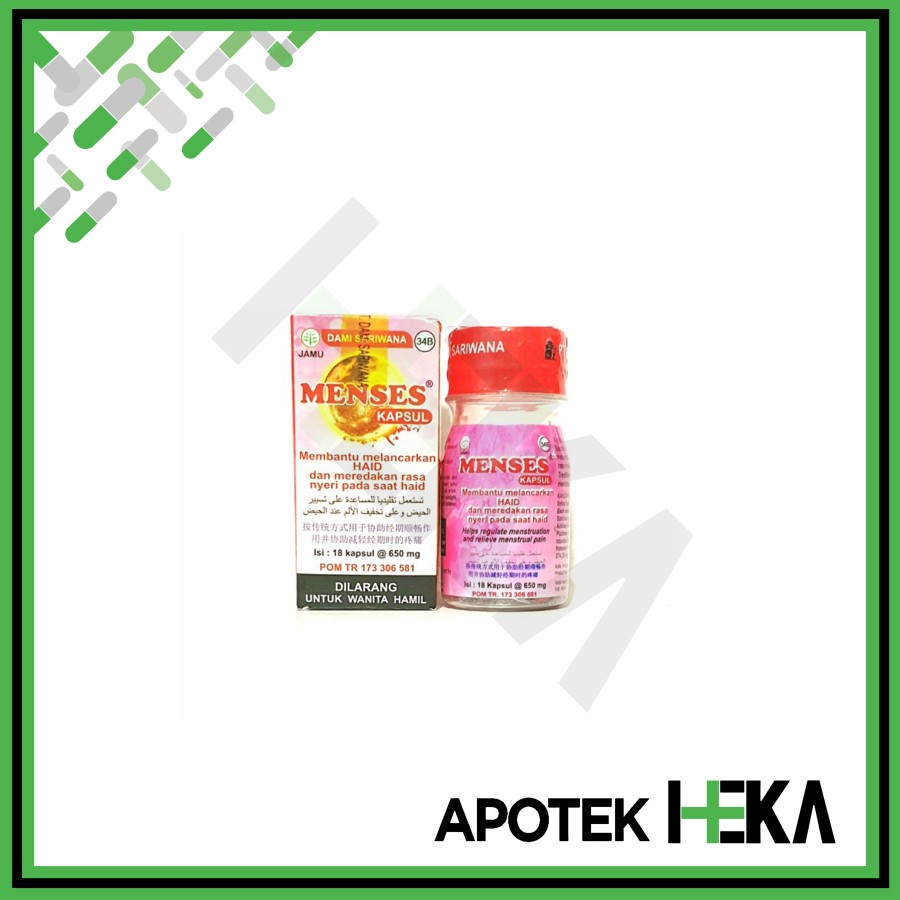 Jual Menses 18 Kapsul Meredakan Nyeri Datang Bulan Mens Jamu (BANDUNG ...